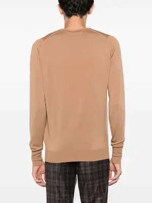 John Smedley Marcus Virgin Wool Jumper - Brown