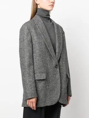 Brunello Cucinelli Single-breasted Wool Blazer