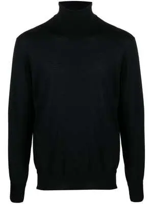 PT TORINO Roll-neck Virgin Wool Jumper - Black
