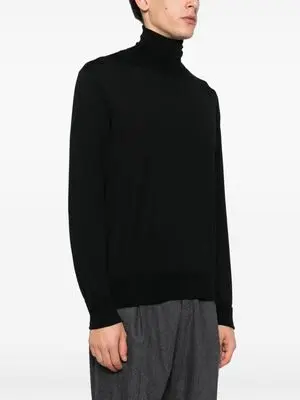 PT TORINO Roll-neck Virgin Wool Jumper - Black