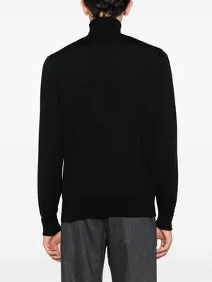 PT TORINO Roll-neck Virgin Wool Jumper - Black