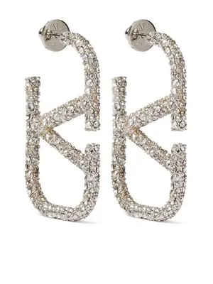 Valentino Garavani Vlogo Signature Crystal Earrings - Silver