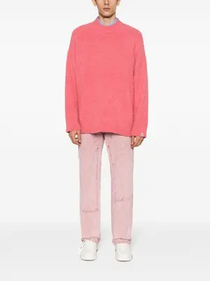 BONSAI Logo-patch Casentino-wool Jumper - Pink