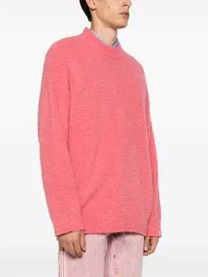 BONSAI Logo-patch Casentino-wool Jumper - Pink