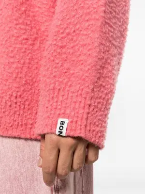 BONSAI Logo-patch Casentino-wool Jumper - Pink
