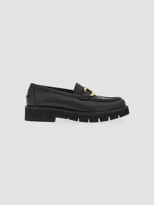FERRAGAMO Maryan Leather Lug-sole Loafers - Nero