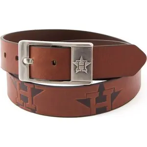 EAGLES WINGS Houston Astros Brandish Leather Belt - Brown