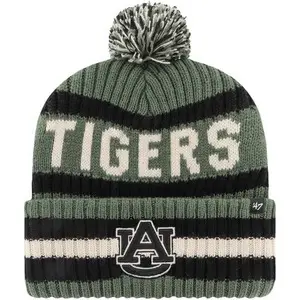 '47 Auburn Tigers Oht Military Appreciation Bering Cuffed Knit Hat With Pom - Green
