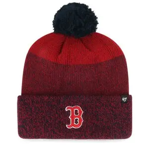 '47 Boston Sox Darkfreeze Cuffed Knit Hat With Pom - Red
