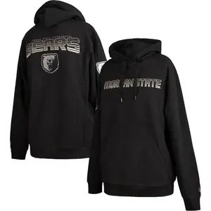 FISLL Morgan State Bears Puff Print Sliced Pullover Hoodie - Black