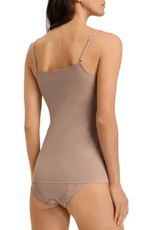 Hanro Milea Lace Trim Cotton Camisole