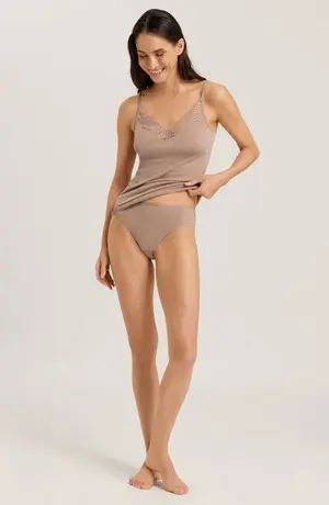 Hanro Milea Lace Trim Cotton Camisole