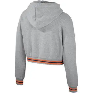 THE WILD COLLECTIVE Auburn Tigers Cropped Shimmer Pullover Hoodie