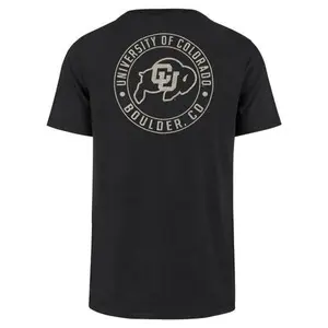 '47 Colorado Buffaloes Left Chest Back Slide Two Hit Franklin T-shirt