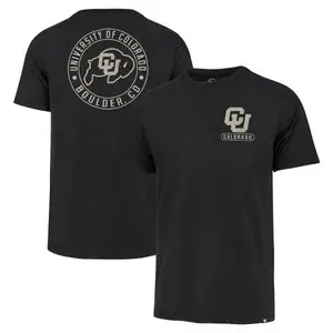 '47 Colorado Buffaloes Left Chest Back Slide Two Hit Franklin T-shirt