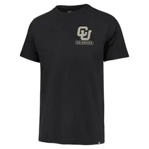 '47 Colorado Buffaloes Left Chest Back Slide Two Hit Franklin T-shirt