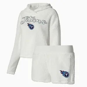 CONCEPTS SPORT Tennessee Titans Pullover Sweatshirt And Sherpa Shorts Set