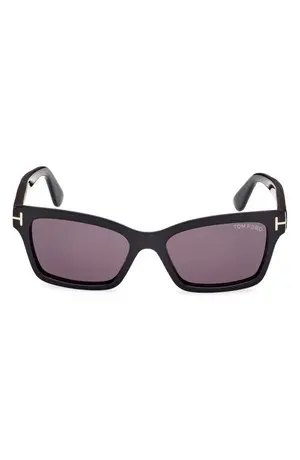TOM FORD Mikel Square Sunglasses - Shiny Black/smoke