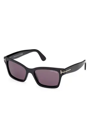 TOM FORD Mikel Square Sunglasses - Shiny Black/smoke