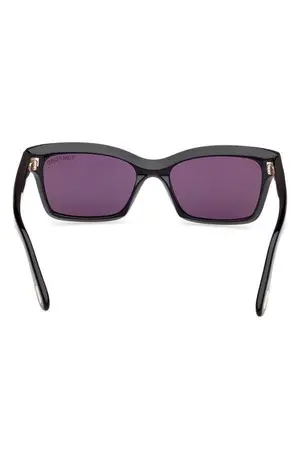 TOM FORD Mikel Square Sunglasses - Shiny Black/smoke