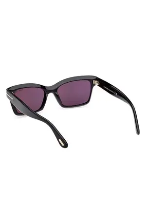 TOM FORD Mikel Square Sunglasses - Shiny Black/smoke