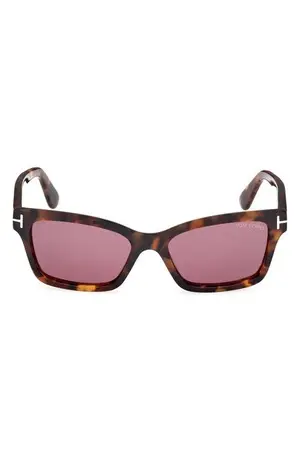 TOM FORD Mikel Square Sunglasses - Vintage Havana / Eco / T Logo
