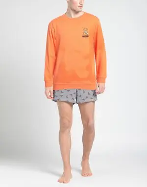 Moschino Sweatshirt In Cotton And Elastane - Orange