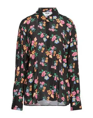 Women's Black Floral Shirts