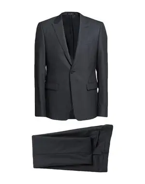 Emporio Armani Suit Steel Size Virgin Wool, Polyester