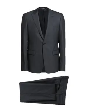 Emporio Armani Suit Steel Size Virgin Wool, Polyester