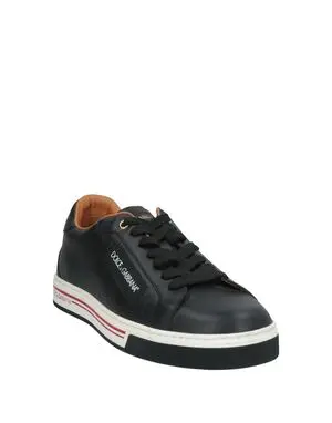 Dolce & Gabbana Leather Low-top Sneakers - Black