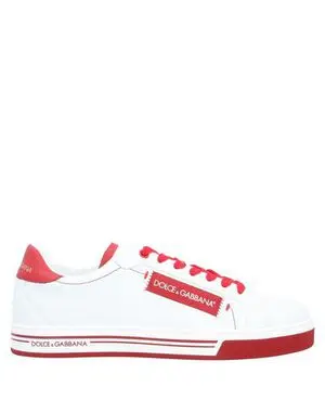 Dolce & Gabbana Leather Low-Top Sneakers White