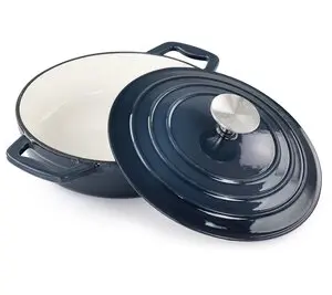 MEGACHEF 2 Quart Round Enameled Cast Iron Brais Er Pan - One-color