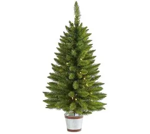 NEARLY NATURAL 3-ft Providence Pine Christmas T Ee W/50 Lights - One-color