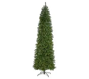 NEARLY NATURAL 9' Slim Green Mountain Pine Chri Stmas Tree - One-color