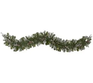 NEARLY NATURAL 6-ft Snow Tipped Christmas Garla Nd - One-color