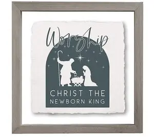 SINCERE SURROUNDINGS 10'worship Christ Nativity Floating Frame - One-color