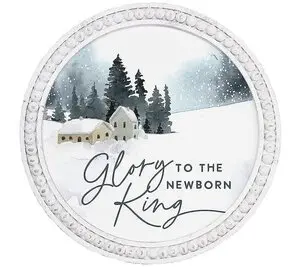 SINCERE SURROUNDINGS 14' Glory King Cabin Scene Beaded Art - One-color