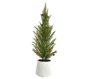 NEARLY NATURAL 20 Cedar Pine Tree W/mini Pine Cones - One-color