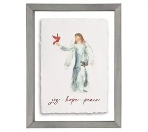 SINCERE SURROUNDINGS 14' Joy Hope Peace Angel F Loating Frame - One-color