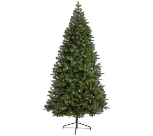 NEARLY NATURAL 8-ft Grand Teton Spruce Flat Bac Tree W/led - One-color