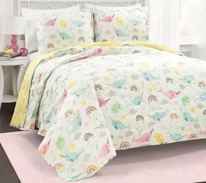 LUSH DECOR Magical Narwhal 2pc Twin Quilt Set - One-color