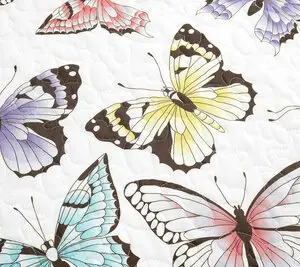 LUSH DECOR Butterfly Oversized 3pc Full/queen Q Ilt Set