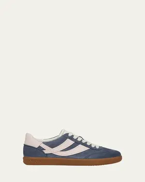 Vince Oasis Leather Sneakers - Huntington Blue/pink