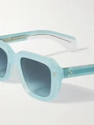 JACQUES MARIE MAGE Taos Square-frame Sunglasses - Blue