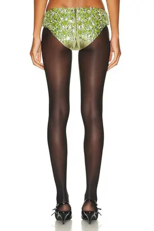 Miu Miu Abstract Underwear In Green
