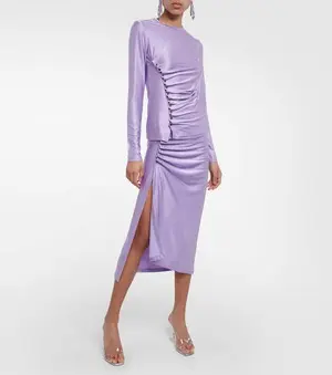 Rabanne Gathered Satin Top