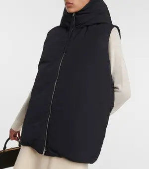 JIL SANDER Oversized Hooded Down Vest