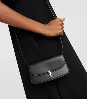 THE ROW Sofia Leather Shoulder Bag - Black