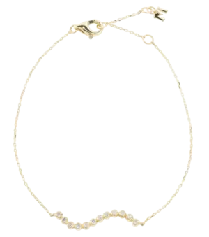 Mateo - Mateo 14kt Yellow Gold Wave Bracelet With Diamonds